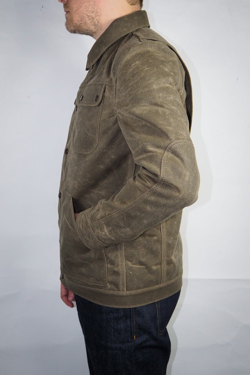 Ranger Jacket - 20oz. Sage Waxed Canvas – Skinner American Goods