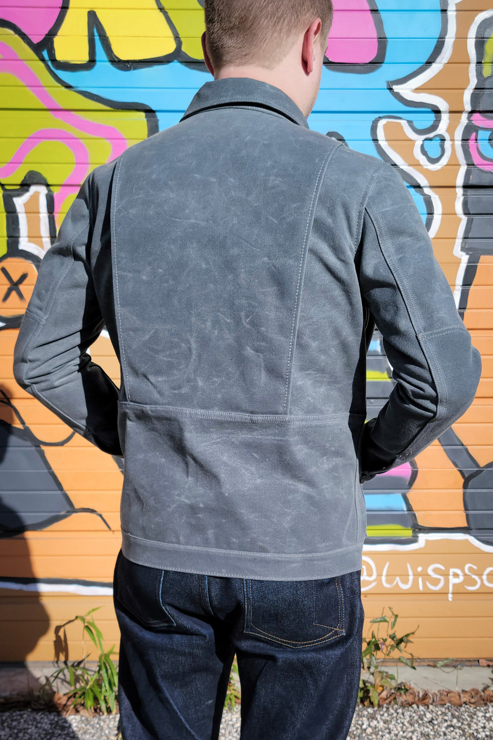 Ranger Jacket - 20oz. Slate Waxed Canvas Large – Skinner American Goods